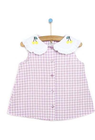 Tuffy Yellow Lilac Dokuma Gömlek Bluz