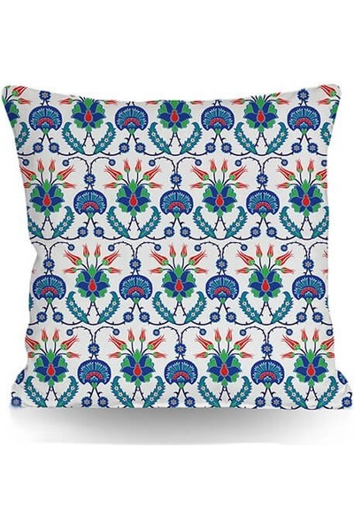 Çini Süsleme Temalı Kırlent Yastık Çini Süsleme Temalı Kırlent Yastık