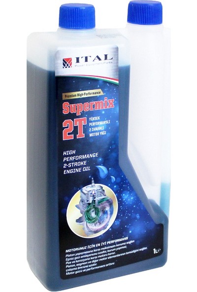 Ital Motor Yağı Supermix 2 Zamanlı 1lt. Ölçekli Premium Ital Motor Yağı Supermix 2 Zamanlı 1lt. Ölçekli Premium