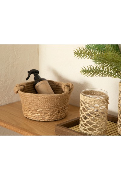 English Home Loop Sepet 21X12 cm Kahve