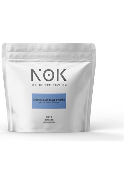 Ethiopia Sidamo Grade2 Organic Kavurulmuş Çekirdek Kahve