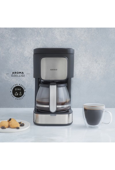 Karaca Just Coffee Aroma 2 In 1 Filtre Kahve ve Çay Demleme Makinesi Karaca Just Coffee Aroma 2 In 1 Filtre Kahve ve Çay Demleme Makinesi