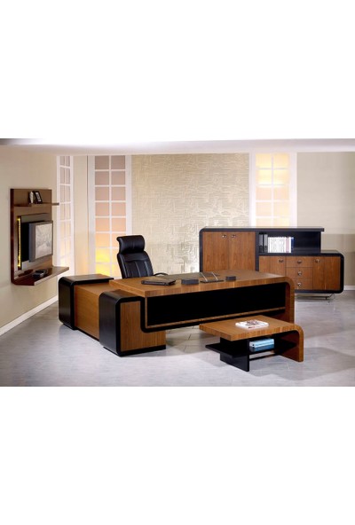 Online Ofis Mobilya Force Vip Ahşap Makam Takımı