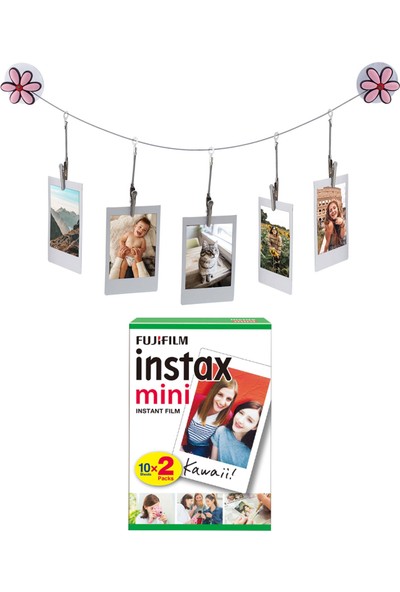 Instax Tüm Mini Makineler ile Uyumlu 20'li Film ve 5'li Resim Askısı