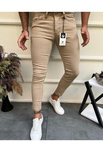 Parcha Erkek Jeans Slim Fit Likralı Düz Kot Pantolon