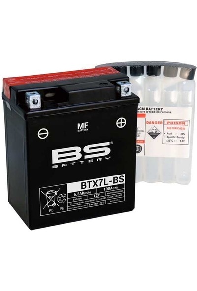 BS Honda Crf 250L Bs BTX7L-BS Mf Akü 2012-2015 BS Honda Crf 250L Bs BTX7L-BS Mf Akü 2012-2015