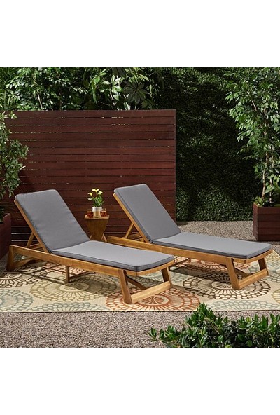 Zerka Concept Belinda Masif Kayın Ahşap Bahçe Havuz Şezlong Minderli Zerka Concept Belinda Masif Kayın Ahşap Bahçe Havuz Şezlong Minderli