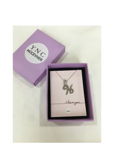 YNC Fashion 925 Ayar Gümüş H Harf Kolye YNC Fashion 925 Ayar Gümüş H Harf Kolye