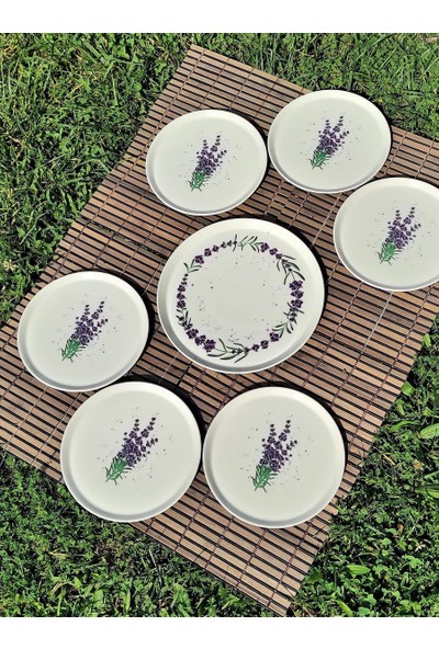 Zaide Porselen 7'li Pasta Tabağı Seti