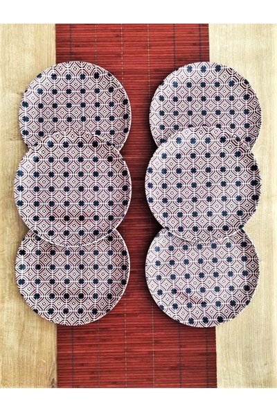 Zaide Porselen 7'li Pasta Tabağı Seti