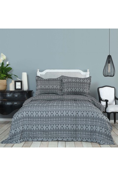 Karaca Home Aria Antrasit Çift Kişilik Yatak Örtüsü Takımı Karaca Home Aria Antrasit Çift Kişilik Yatak Örtüsü Takımı
