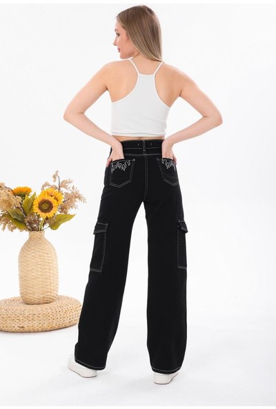 Bluehill Kargo Cepli Siyah Pantolon