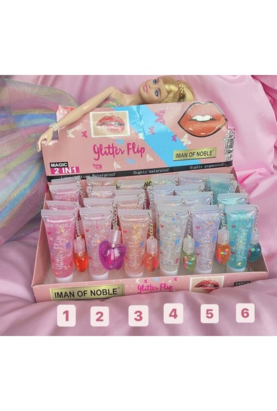 Zetmoda Kalpli 2'li Dudakparlatıcısı 6 Adet Lip Gloss Lip Balm Lip Oil Glitter Zetmoda Kalpli 2'li Dudakparlatıcısı 6 Adet Lip Gloss Lip Balm Lip Oil Glitter