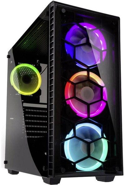 Kolink Observatory Rgb Midi Tower Pc Casing Black 4 Built-In LED Fans Bilgisayar Kasası Kolink Observatory Rgb Midi Tower Pc Casing Black 4 Built-In LED Fans Bilgisayar Kasası