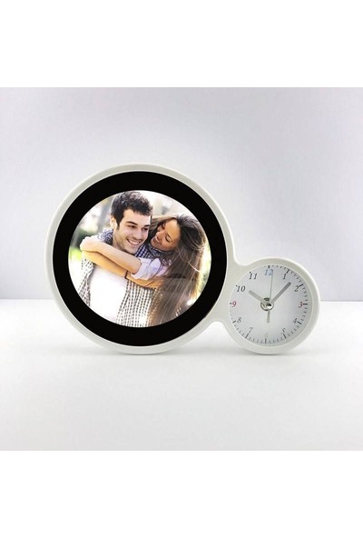 Nefertiya Sihirli Dokunmatik LED Işıklı Saat Ayna Fotoğraf Çerçeve