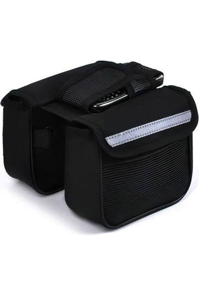 Bisiklet Çantası Heybe Telefon Tutuculu Siyah Bisiklet Çantası Heybe Telefon Tutuculu Siyah