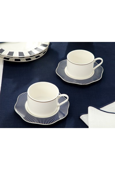 English Home Arzu Sabancı Grace New Bone 2'li Çay Fincanı Takımı 220 ml Lacivert English Home Arzu Sabancı Grace New Bone 2'li Çay Fincanı Takımı 220 ml Lacivert