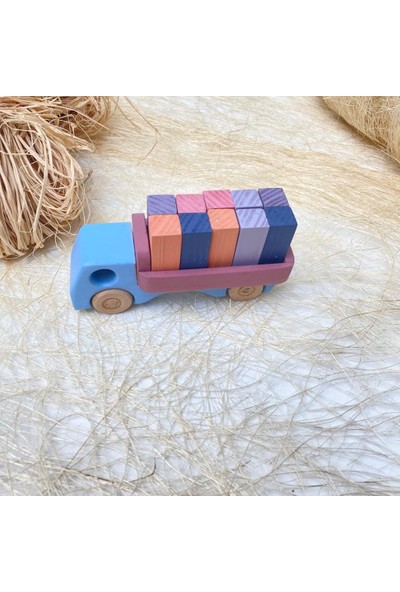 Bon Chic Baby Aktivite Oyuncak Naturel Kamyonet Dikey Boyut