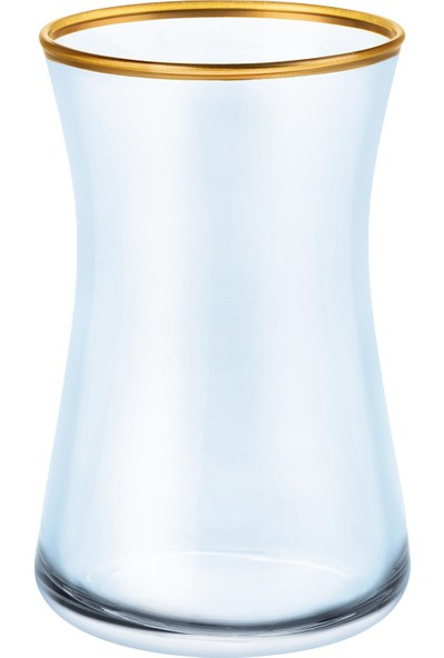 Madame Coco Esperanza Altın Yaldızlı Mavi 6'lı Çay Bardağı Seti 170 ml