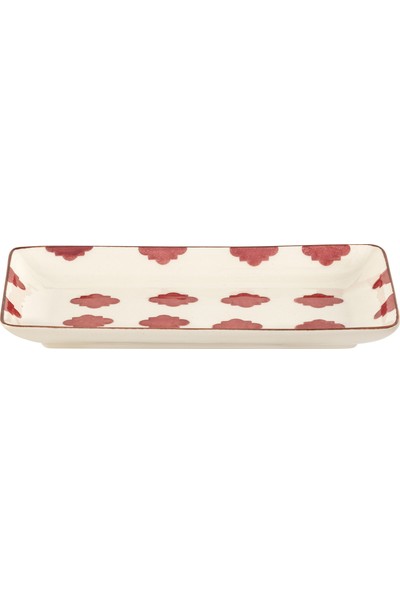 Madame Coco Vie Rouge Oiseau Kayık Tabak 30 cm