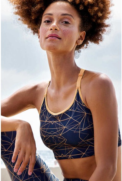 Yeni İnci Işın Desenli Turuncu Sporcu Büstiyer Yeni İnci Işın Desenli Turuncu Sporcu Büstiyer