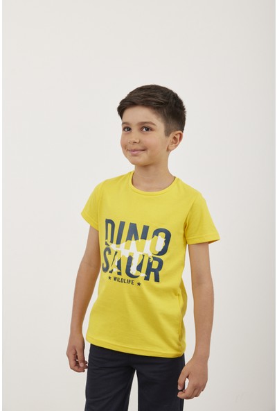 Çetinkaya Massa Çocuk Sıfır Yaka Kısa Kol T-Shirt Sarı Çetinkaya Massa Çocuk Sıfır Yaka Kısa Kol T-Shirt Sarı