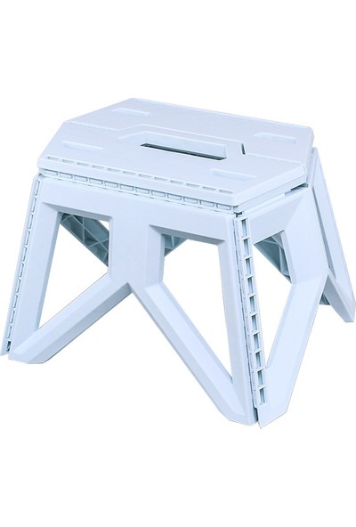 PLZ Shop Taşınabilir Kalınlaşmış Plastik Katlanır Tabure Gök Mavisi (Yurt Dışından)