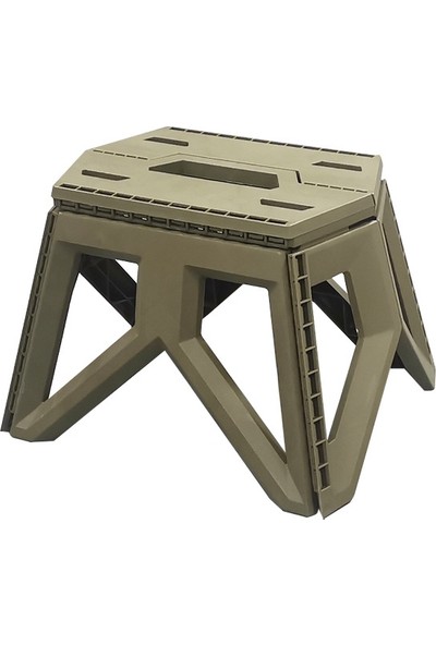 PLZ Shop Taşınabilir Kalınlaşmış Plastik Katlanır Tabure Ordu Yeşili (Yurt Dışından)