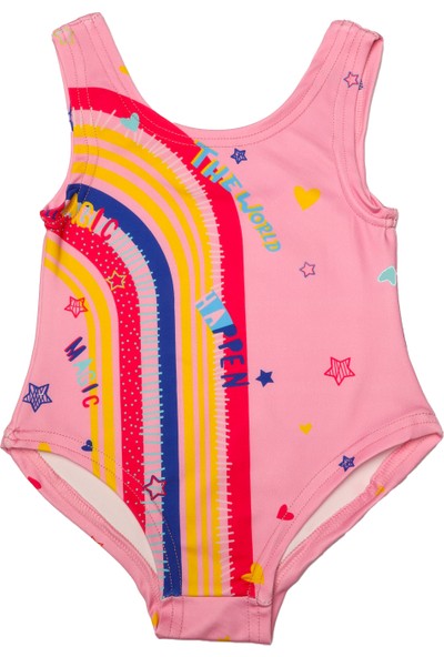 Besia Kız Çocuk Rengarenk Desenli Mayo