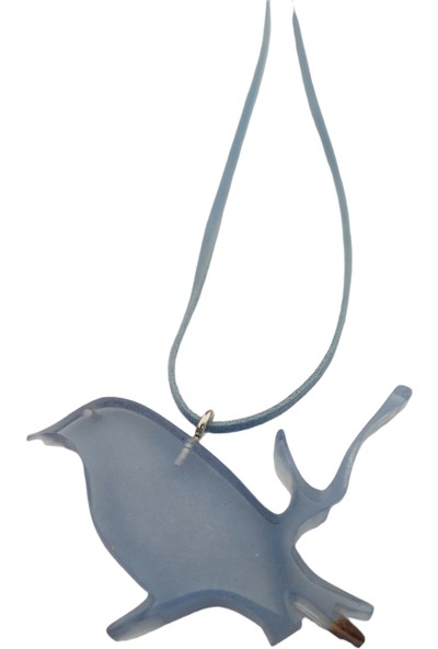 Kuş Figürlü Kolye - El Yapımı Epoksi Kolye