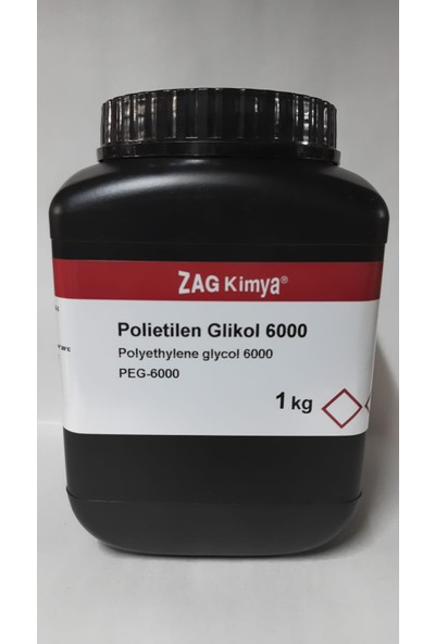 Zag Kimya Polietilenglikol (Peg) 6000 Pharma Grade 1kg Zag Kimya Polietilenglikol (Peg) 6000 Pharma Grade 1kg