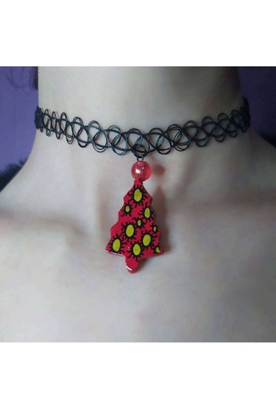 Berlin Shop Yılbaşı Hediyesi Yeni Yıl Hediyesi Çift Taraflı Renkli Çam Ağacı Temalı Choker Seramik Kil Dövme Tattoo Kolye Berlin Shop Yılbaşı Hediyesi Yeni Yıl Hediyesi Çift Taraflı Renkli Çam Ağacı Temalı Choker Seramik Kil Dövme Tattoo Kolye