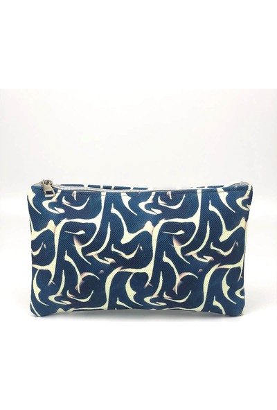 Haşema Esila Lacivert Makyaj Çantası