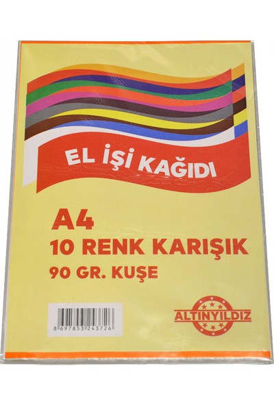 Altınyıldız Elişi Kâğıdı A4 10'lu 243726 Altınyıldız Elişi Kâğıdı A4 10'lu 243726
