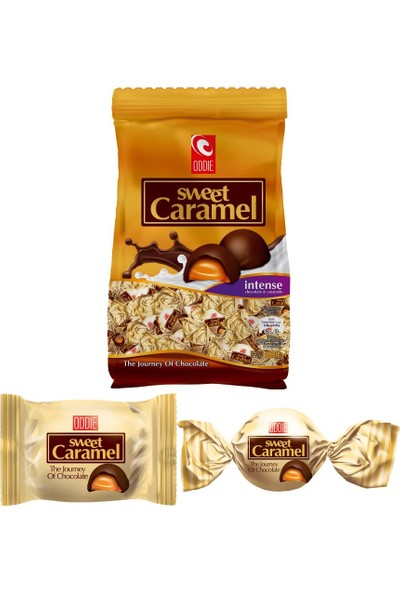 Oddie Sweeties Caramel Karamel Dolgulu Sütlü Çikolata 500 gr