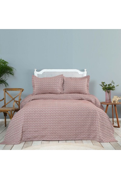 Karaca Home Somes Terracota Çift Kişilik Yatak Örtüsü Takımı Karaca Home Somes Terracota Çift Kişilik Yatak Örtüsü Takımı