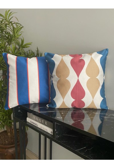 Palmia Home Morocco Desenli Dekoratif 2'li Kombin Kırlent Kılıfı