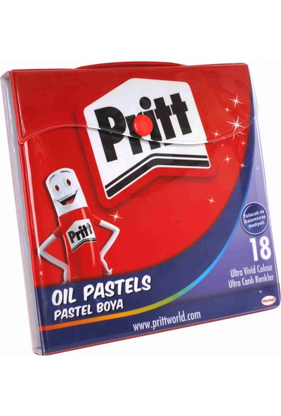 Pritt 18 Renk Çantalı Pastel Boya Pritt 18 Renk Çantalı Pastel Boya