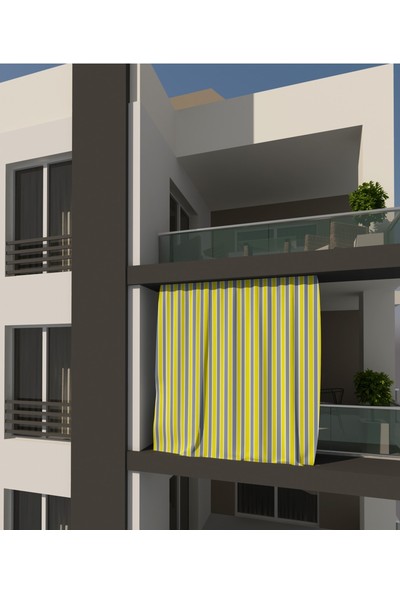 Perhal Sarı Gri Çizgili 250X200 cm Balkon Perdesi, Balkon Çadır Brandası, Balkon Güneşlik Perhal Sarı Gri Çizgili 250X200 cm Balkon Perdesi, Balkon Çadır Brandası, Balkon Güneşlik