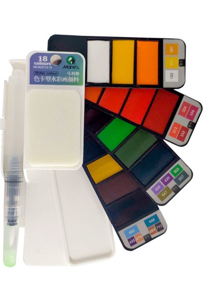 Maries 18 Renk Paletli Sulu Boya Seti RC2713-18 Maries 18 Renk Paletli Sulu Boya Seti RC2713-18