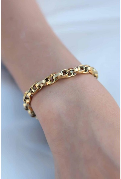 Karazona Kadın Gold Renk Çelik Zincir Bileklik KZ-BB4429 Karazona Kadın Gold Renk Çelik Zincir Bileklik KZ-BB4429