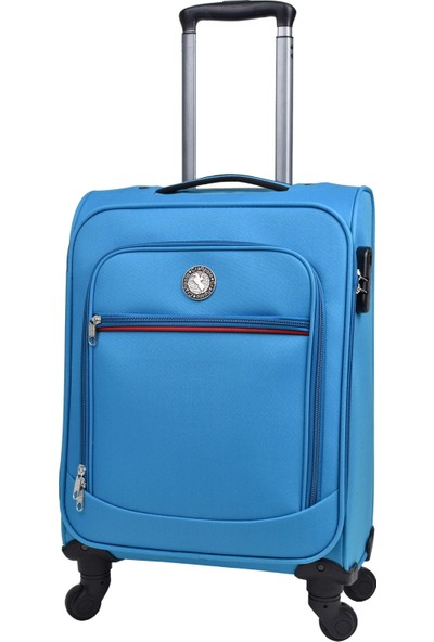 Elatae Kabin Boy Kumaş Valiz Mavi 6200