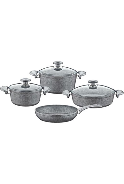 Oms 3005 7 Parça Gri Granit Set
