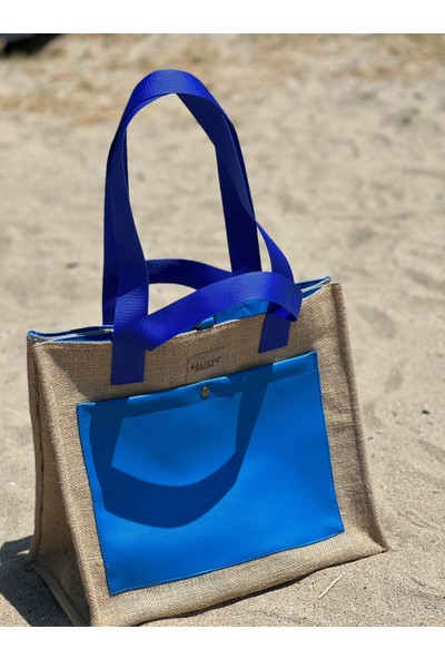 Belıeve Xl Siyah Detaylı Keten Çanta