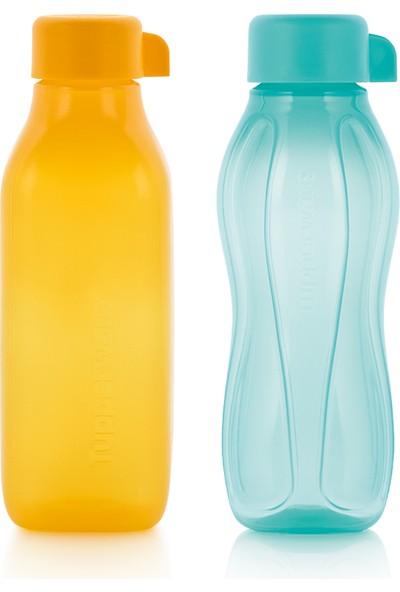 Tupperware Eco Sise 310ML Turkuaz ve Kare 500 ml Turuncu 2'li Tupperware Eco Sise 310ML Turkuaz ve Kare 500 ml Turuncu 2'li