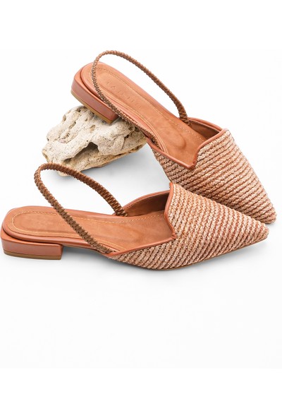 Marjin Kadın Hasır Örgü Günlük Sandalet Sivri Burun Atkılı Babet Hesla Marjin Kadın Hasır Örgü Günlük Sandalet Sivri Burun Atkılı Babet Hesla