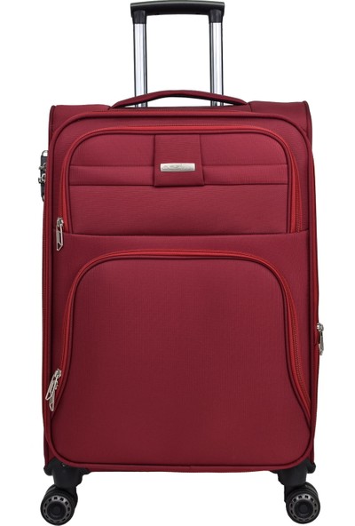 Ççs Kumaş Orta Boy Valiz Bordo 414