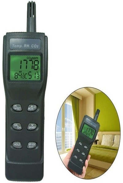 Az 77535 El Tipi Karbondioksit Ölçer, Hava Kalitesi Ölçer Az 77535 El Tipi Karbondioksit Ölçer, Hava Kalitesi Ölçer
