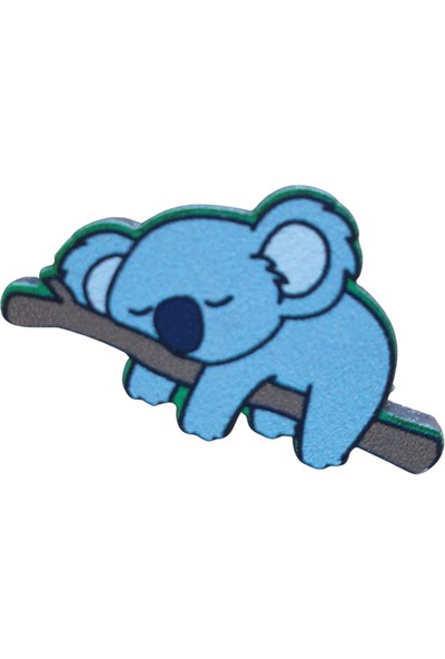 Ororabutik Koala Ahşap Broş-Rozet 2-3cm