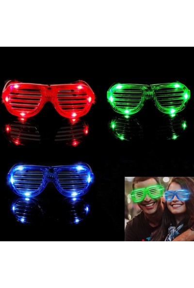 Pandoli Çepeçevre LED Işıklı Panjur Gözlük 3 Adet (Mavi-Kırmızı-Yeşil Renk) Pandoli Çepeçevre LED Işıklı Panjur Gözlük 3 Adet (Mavi-Kırmızı-Yeşil Renk)